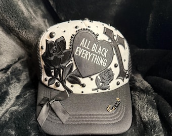 all black everything hat