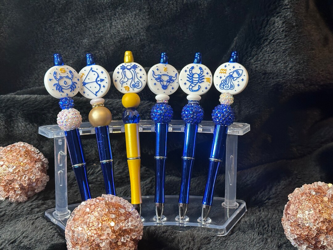 Zodiac Beaded Ink Pen With Constellation Focal Bead - Etsy