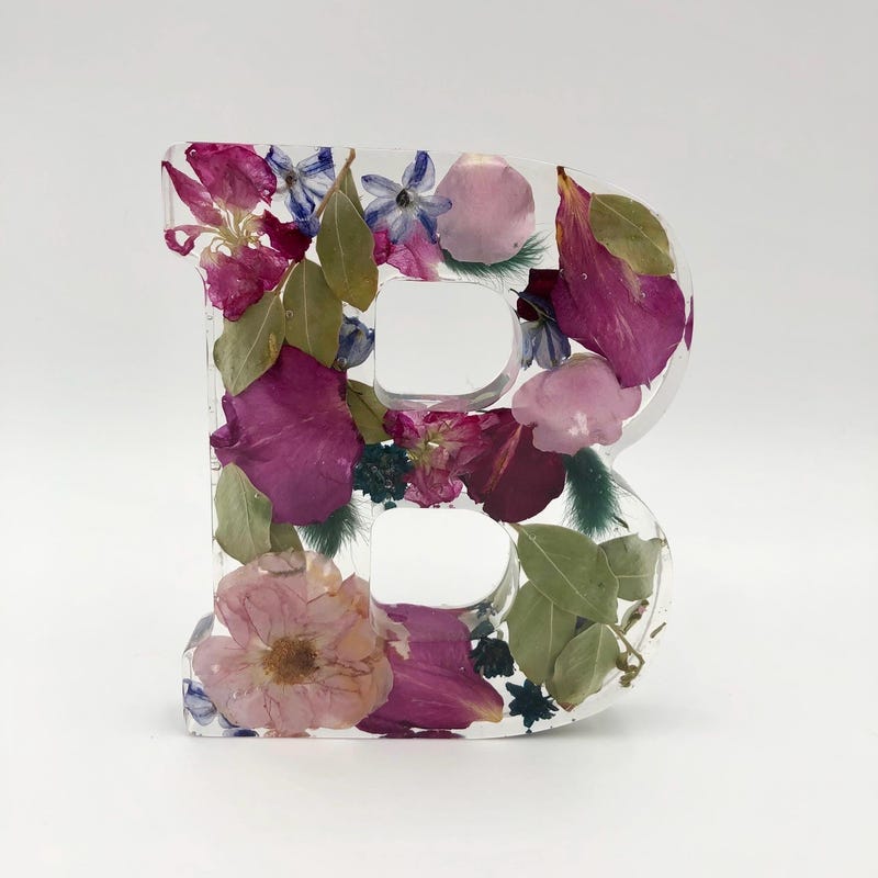 Dried Flowers in Letters - Etsy