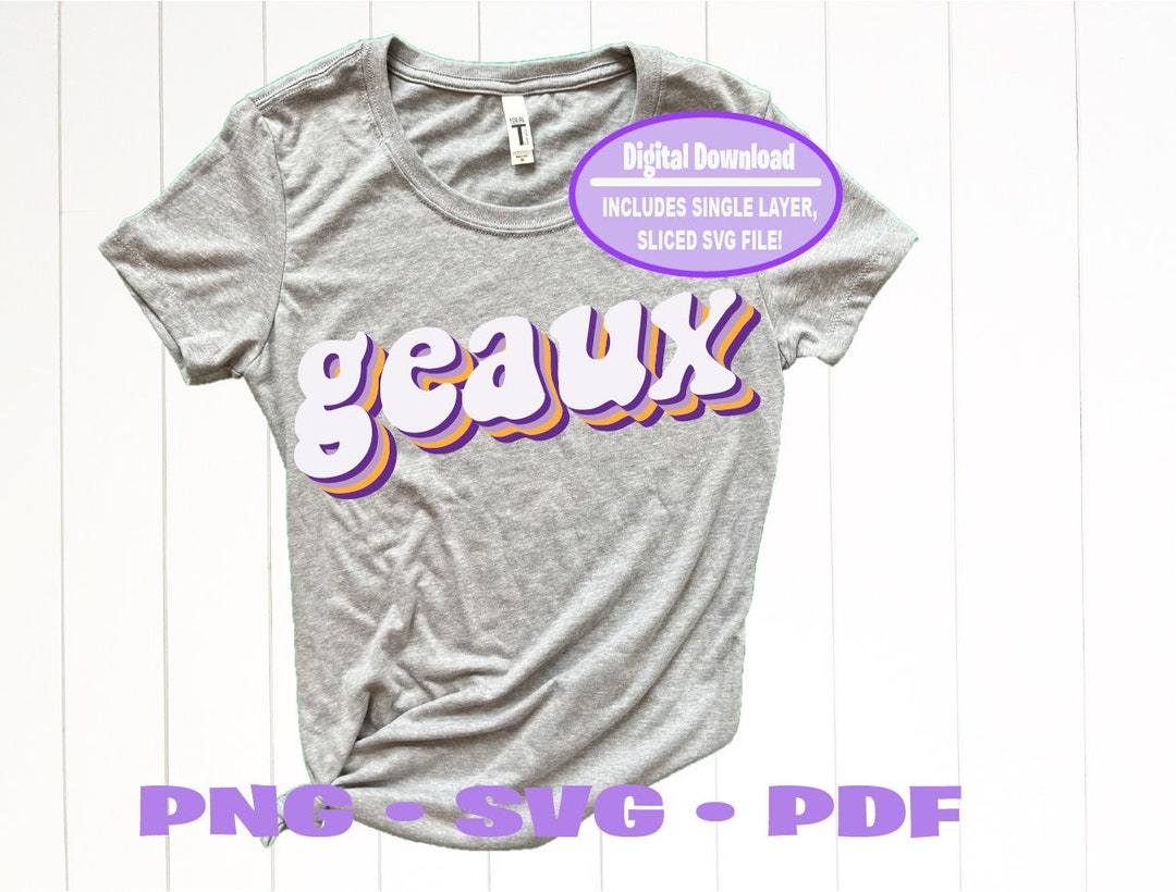 Geaux Retro Echo Design - SVG PNG Pdf Digital Cut Instant Download ...