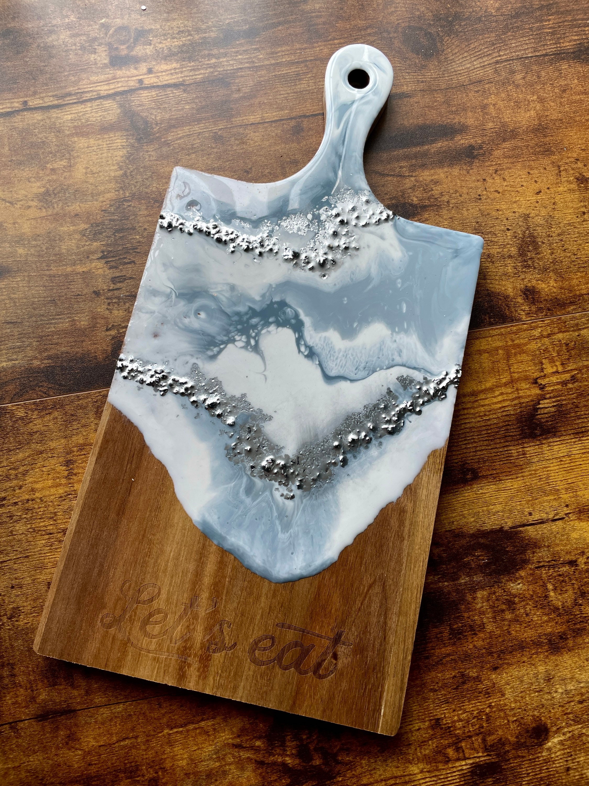 White and Blue Marble Charcuterie Board - Etsy