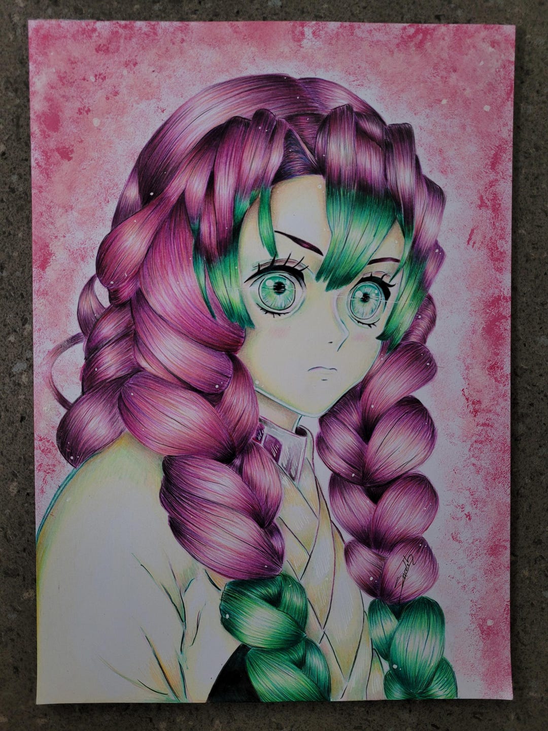 Portrait A3 Mitsuri (demon Slayer) - Etsy
