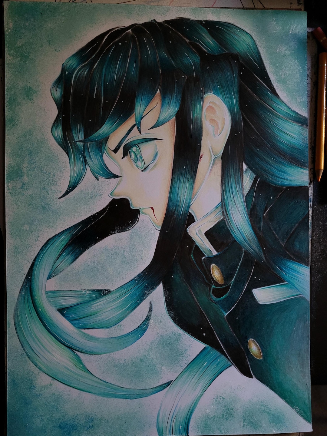 Portrait of Tokito Muichiro - Etsy