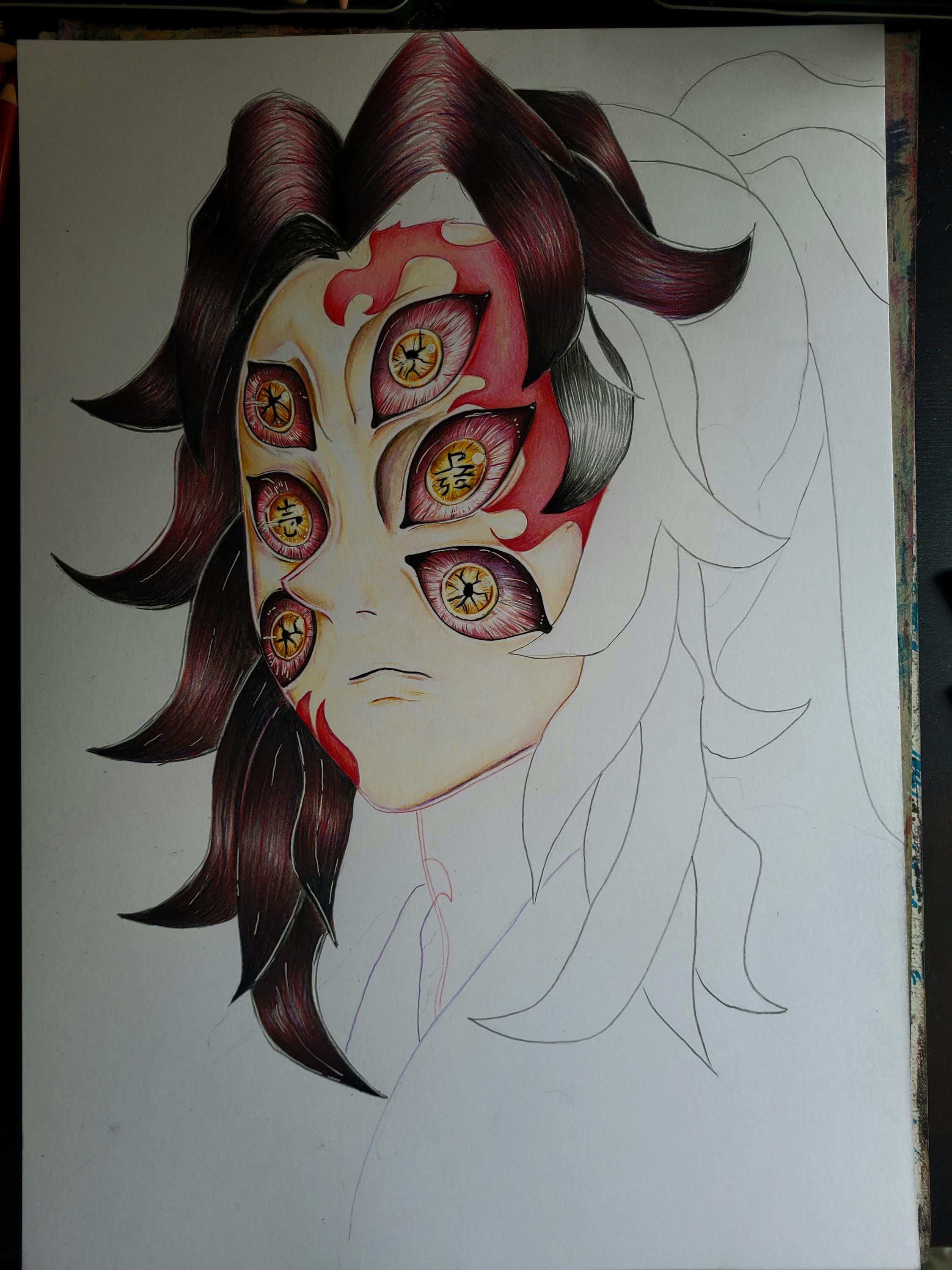 Portrait A3 Kokushibo From Demon Slayer - Etsy Canada