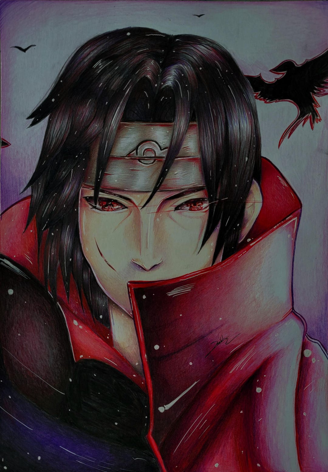 Itachi Uchiha A3 Portrait - Etsy