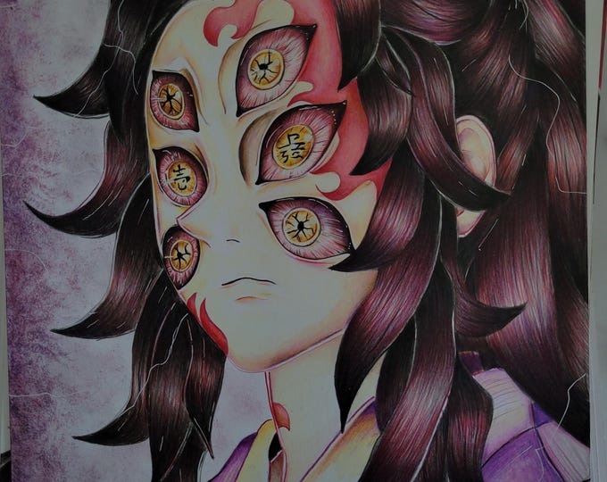 Portrait A3 Kokushibo From Demon Slayer - Etsy