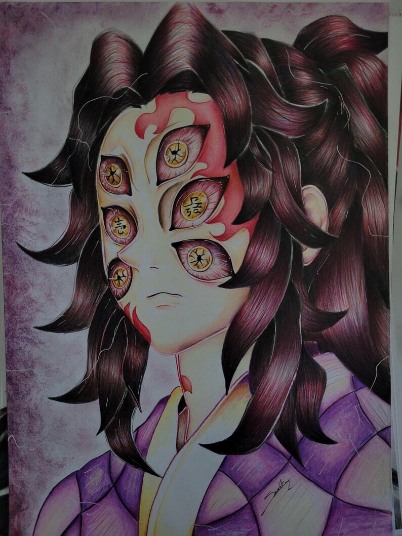 Portrait A3 Kokushibo From Demon Slayer - Etsy