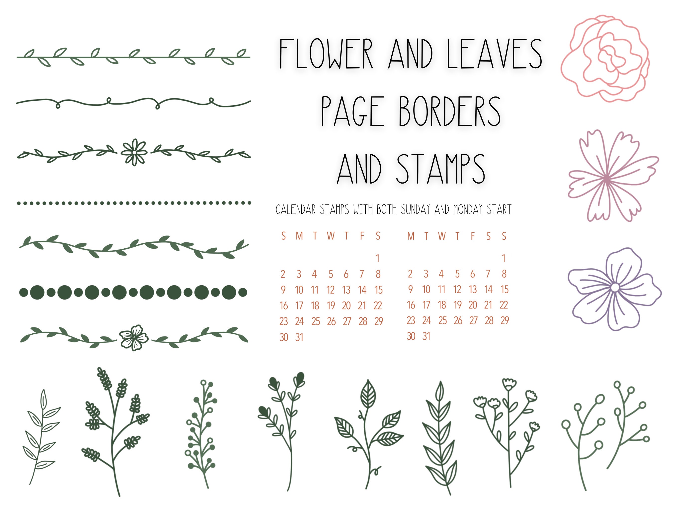 Bullet Journal Stamps, Procreate Stamps, Bullet Journal Accessories ...