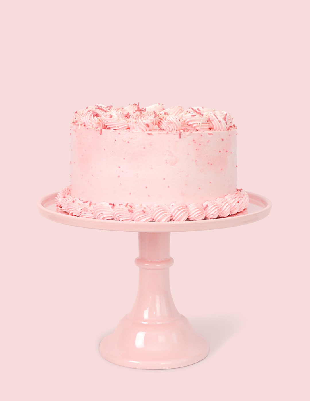 NEW COLOR! Peony Pink Melamine Cake Stand | Light Pink Cake Stand ...