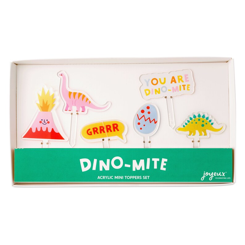 Dino-mite Dinasour Acrylic Mini Topper Set - Etsy