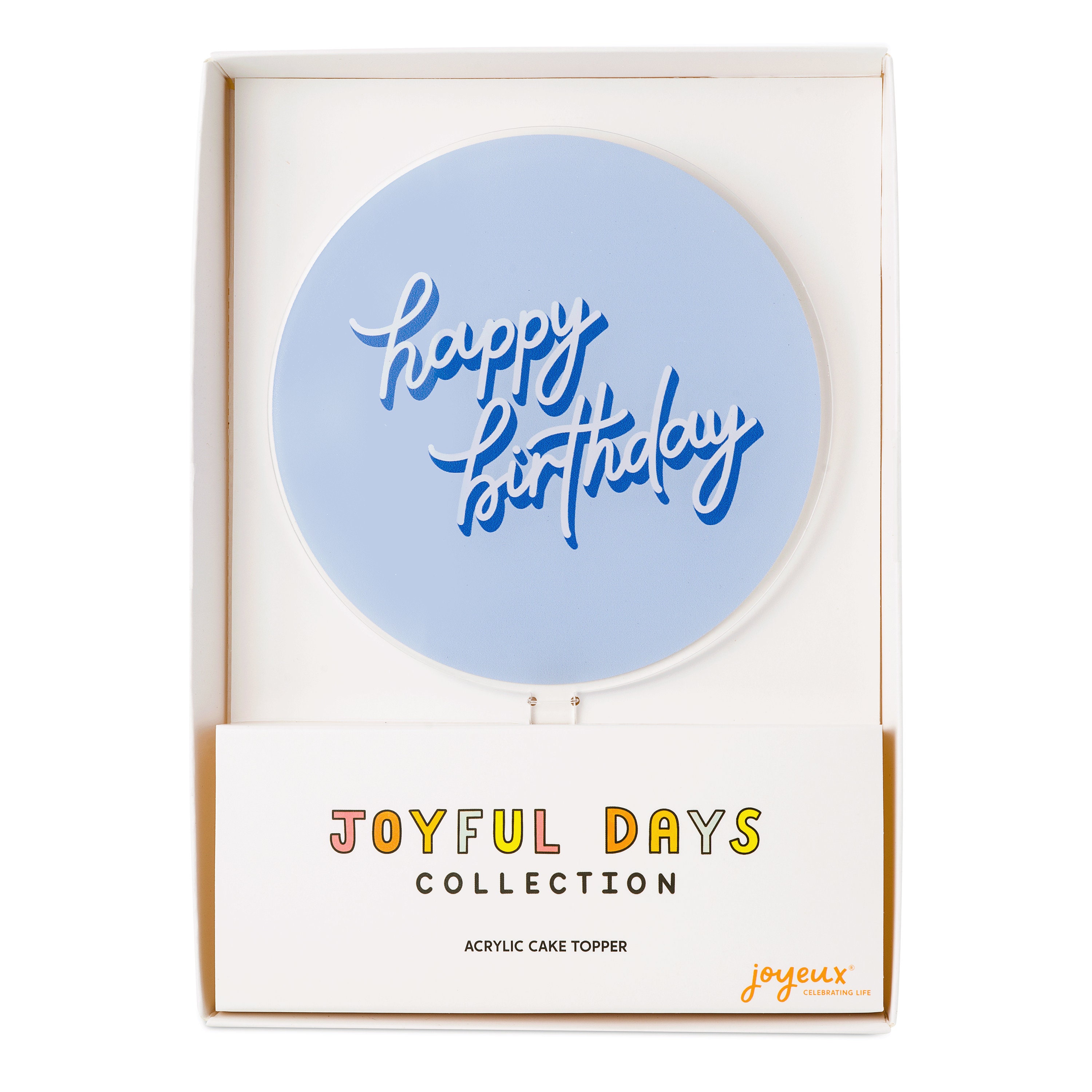 Happy Birthday Blue Acrylic Cake Topper - Etsy
