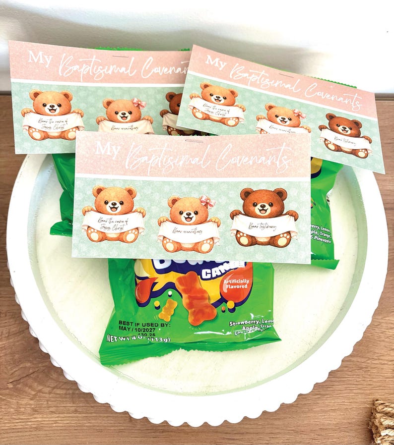Baptism Handouts and Printables | Baptism Bears, Holy Ghost, Gifts - Etsy