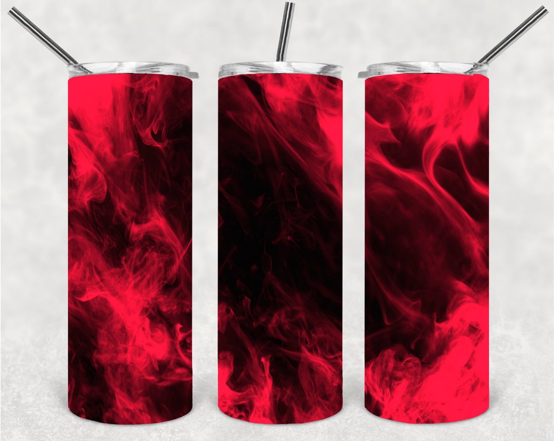 Red Smoke Tumbler Png 20oz Skinny Tumbler Wrap Sublimation Design ...