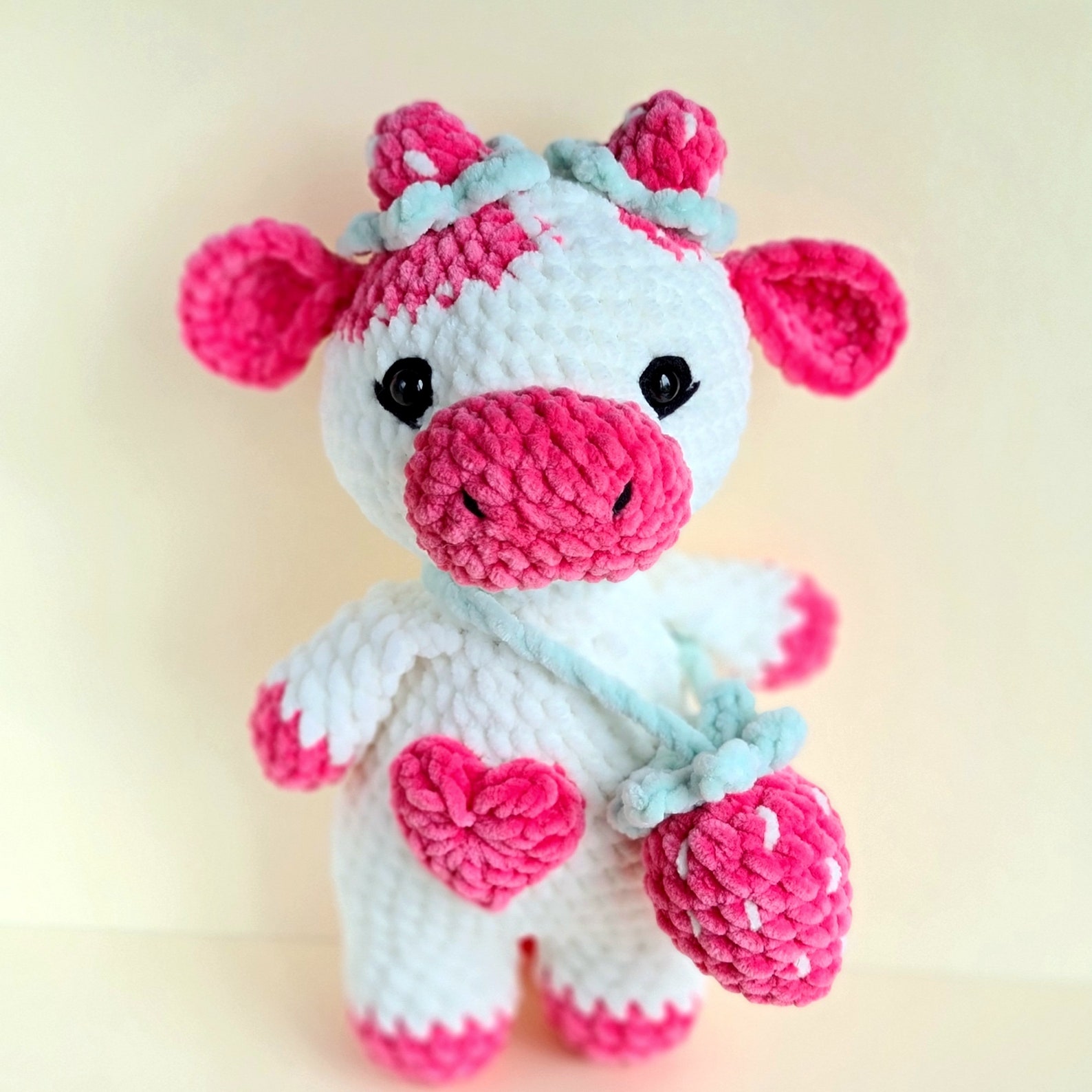 Strawberry Cow Plush Crochet Pattern Pdf Stuffed Cow - Etsy Canada