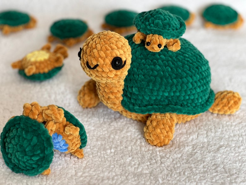 Turtle Memory Game Crochet Pattern Pdf, NO SEW Easy Crochet Pattern - Etsy