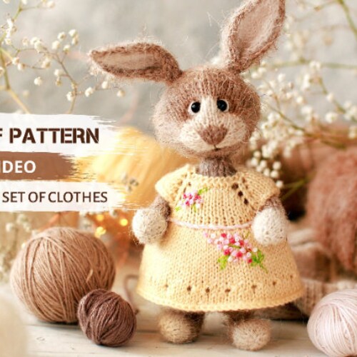 Knitting PATTERN Bunny Rabbit Toy Animal Pattern Knitted Bunny - Etsy ...