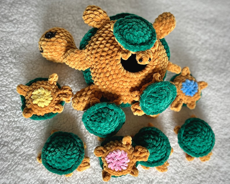 Turtle Memory Game Crochet Pattern Pdf, NO SEW Easy Crochet Pattern - Etsy