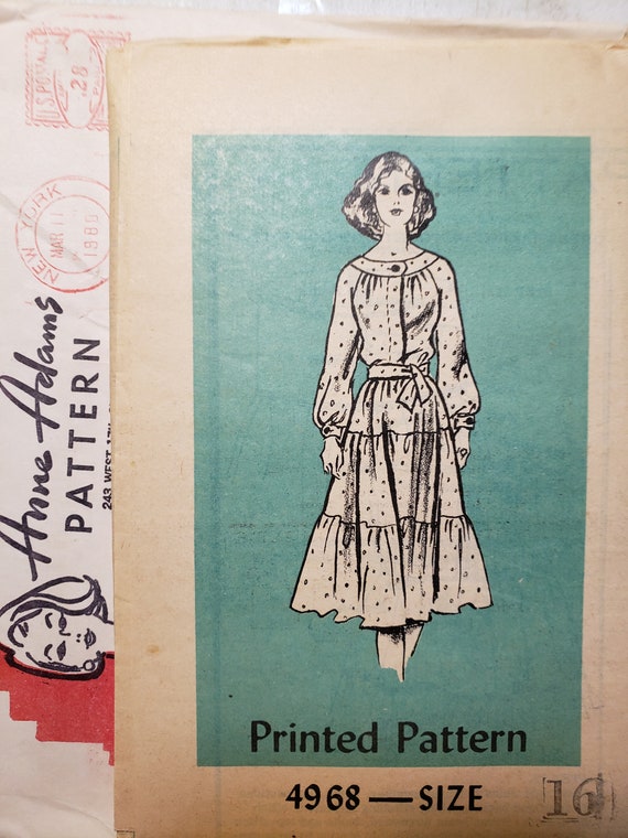 Anne Adams Vintage Womens Dress Pattern Size 16 - Etsy