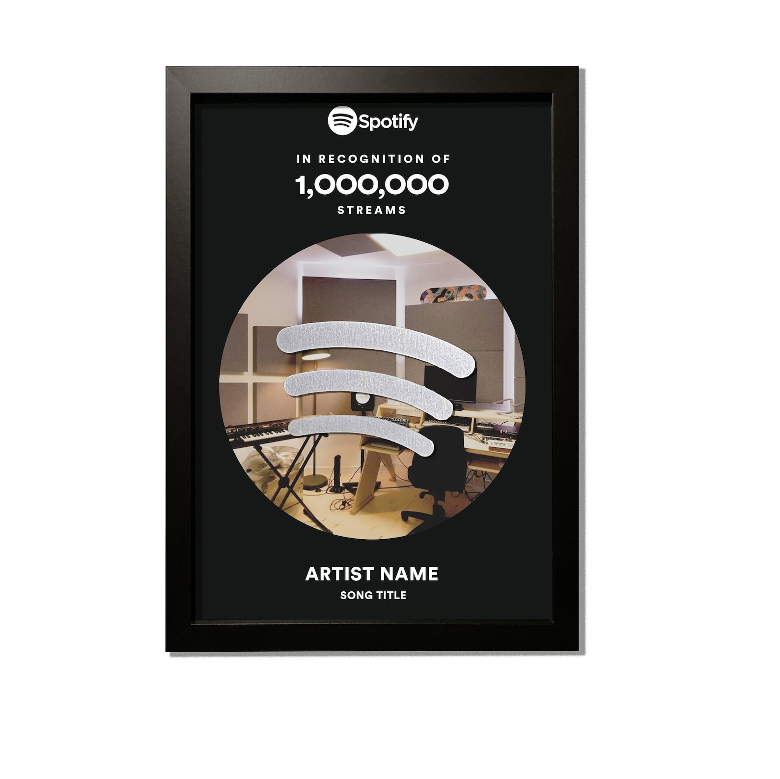 Spotify Plaque Streaming Award Custom Gold Record for Artists Trophy ...