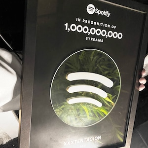 Spotify Plaque Streaming Award Custom Gold Record for Artists Trophy ...