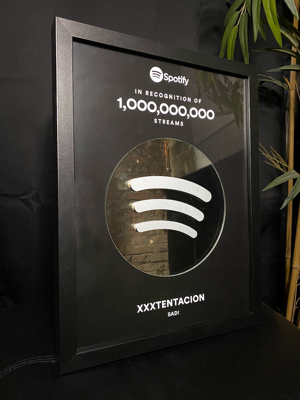Spotify Plaque Streaming Award Custom Gold Record for Artists Trophy ...