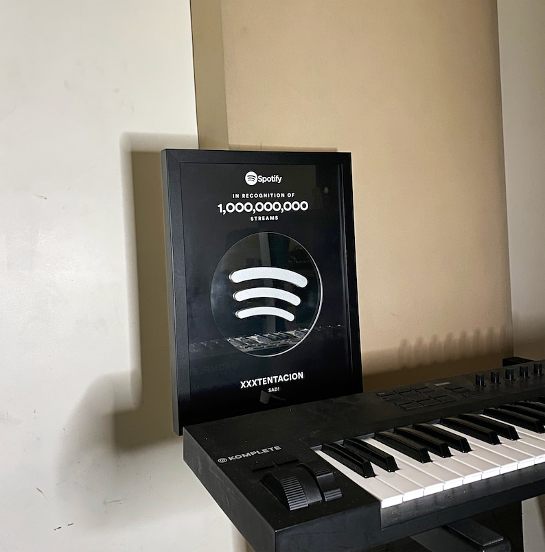 Spotify Plaque Streaming Award Custom Gold Record for Artists Trophy ...