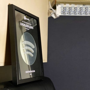 Spotify Plaque Streaming Award Custom Gold Record for Artists Trophy ...