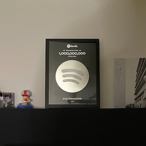 Spotify Plaque Streaming Award Custom Gold Record for Artists Trophy ...