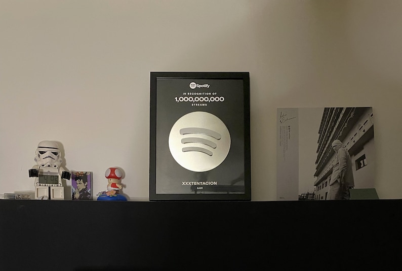 Spotify Plaque Streaming Award Custom Gold Record for Artists Trophy ...