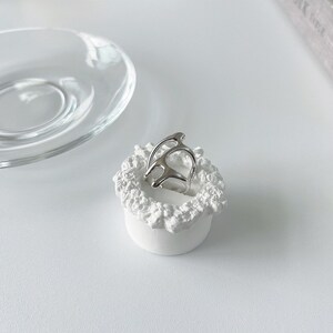 Silver Geometric Twisted Silver Ringabstract Irregular Silver - Etsy