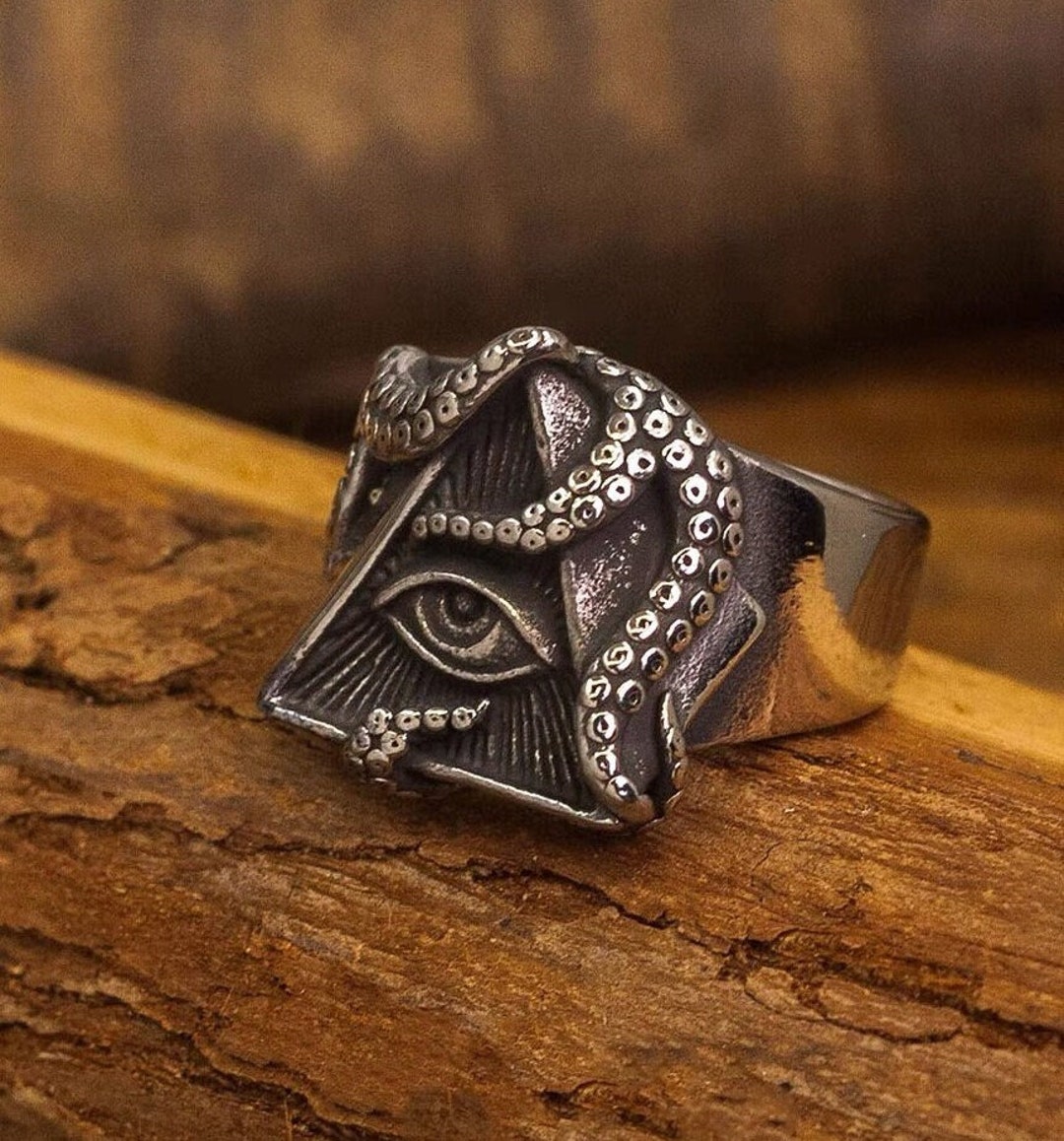 Octopus Tentacle Ring. Tentacle Jewelry, Evil Eye Ring, Eye Ring ...