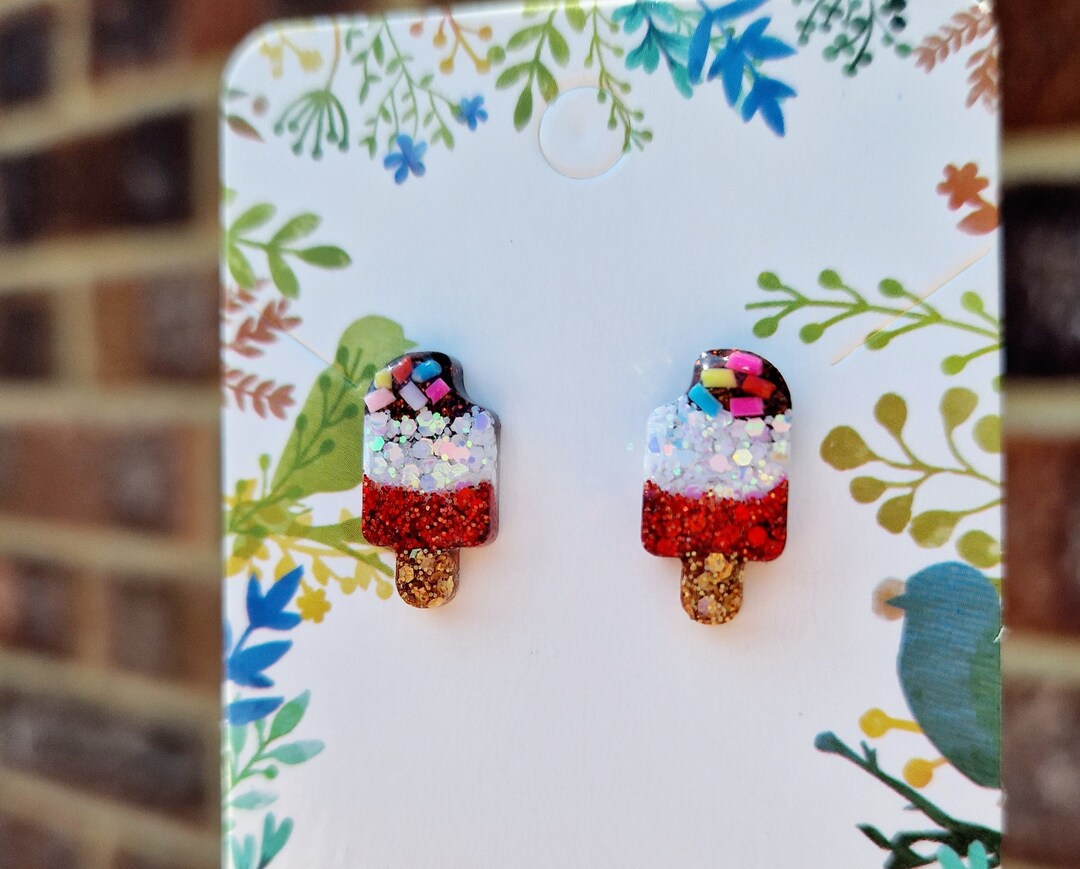 Fab Ice Cream Stud Earrings: Retro Summer 90s Style - Etsy