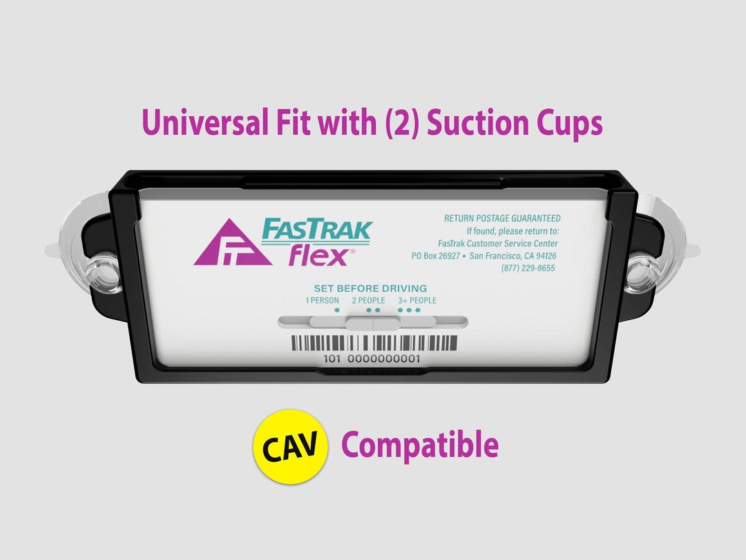 Fastrak Flex Holder for CAV, HOV - Universal Suction Cup Fit for ...