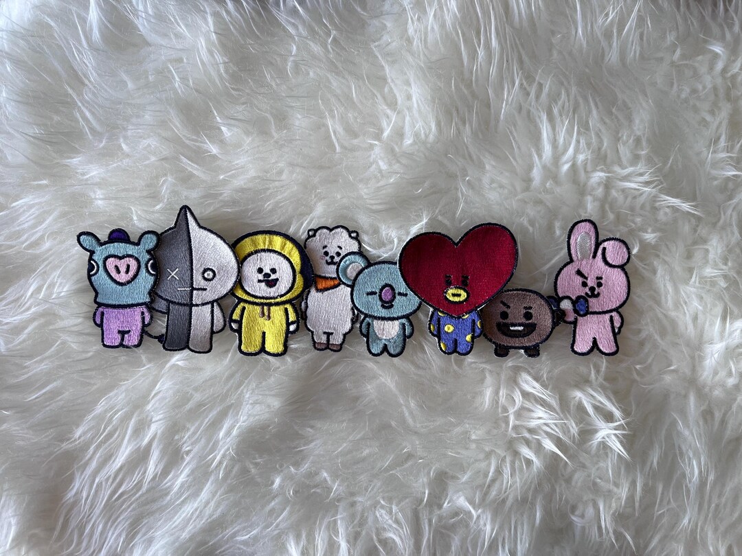 BT21 Characters Embroidered Iron-on Patch - Etsy