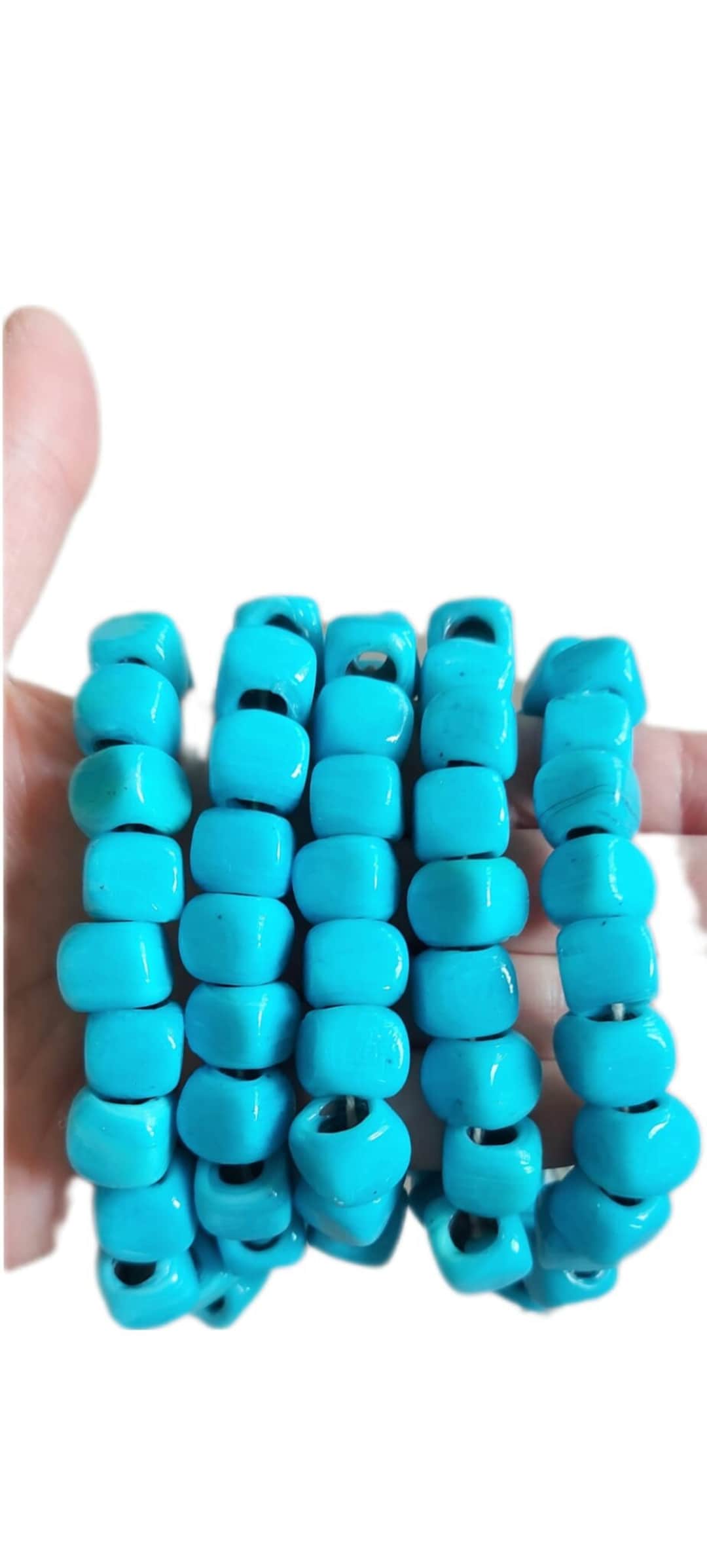 Turkish Hand Made, Sky Blue Cube Murano Glass Beads, Turkish Bodrum ...