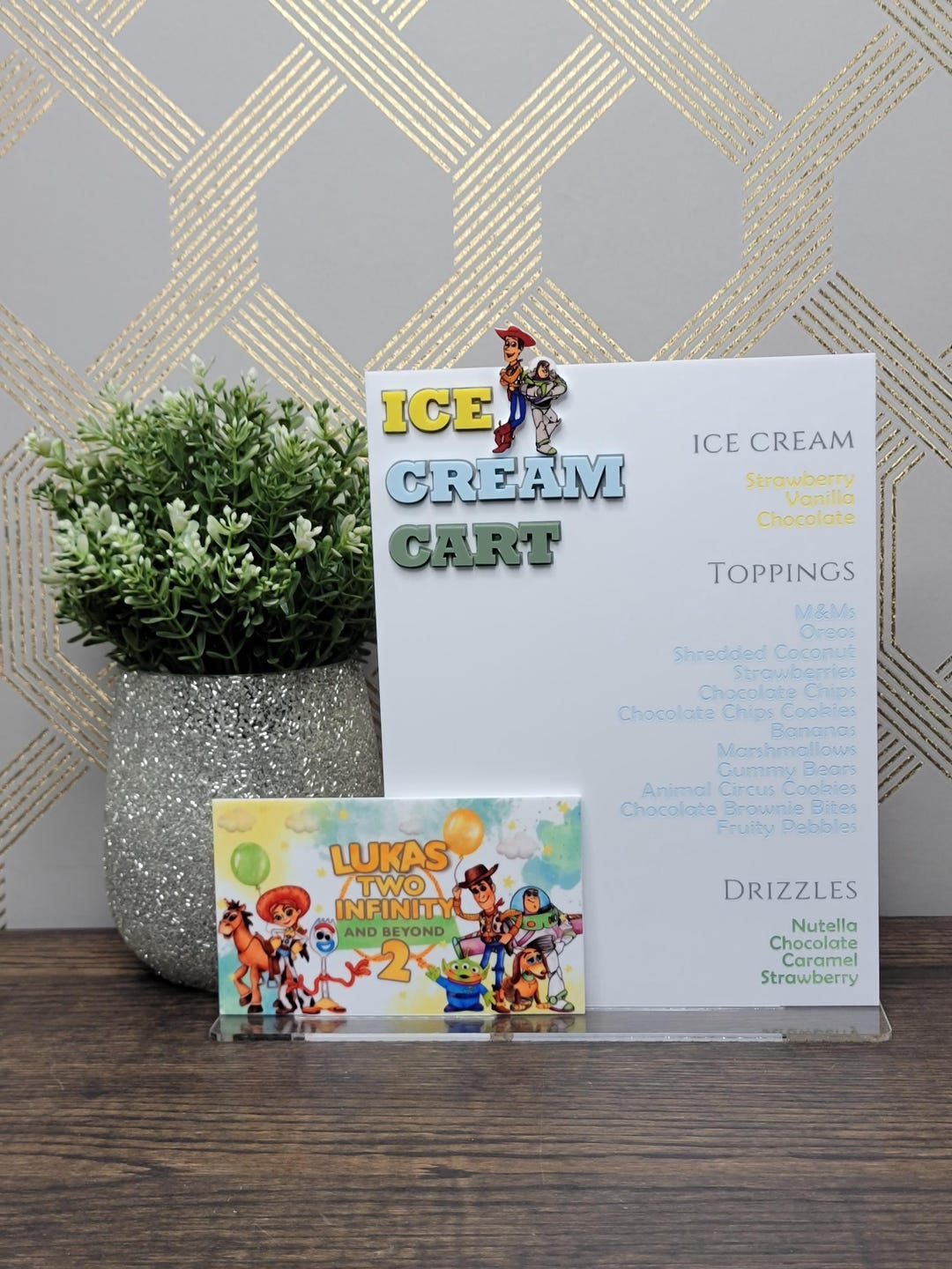 Acrylic Menu Sign for Bar | Customized Toy Story Menu Board | Kids ...