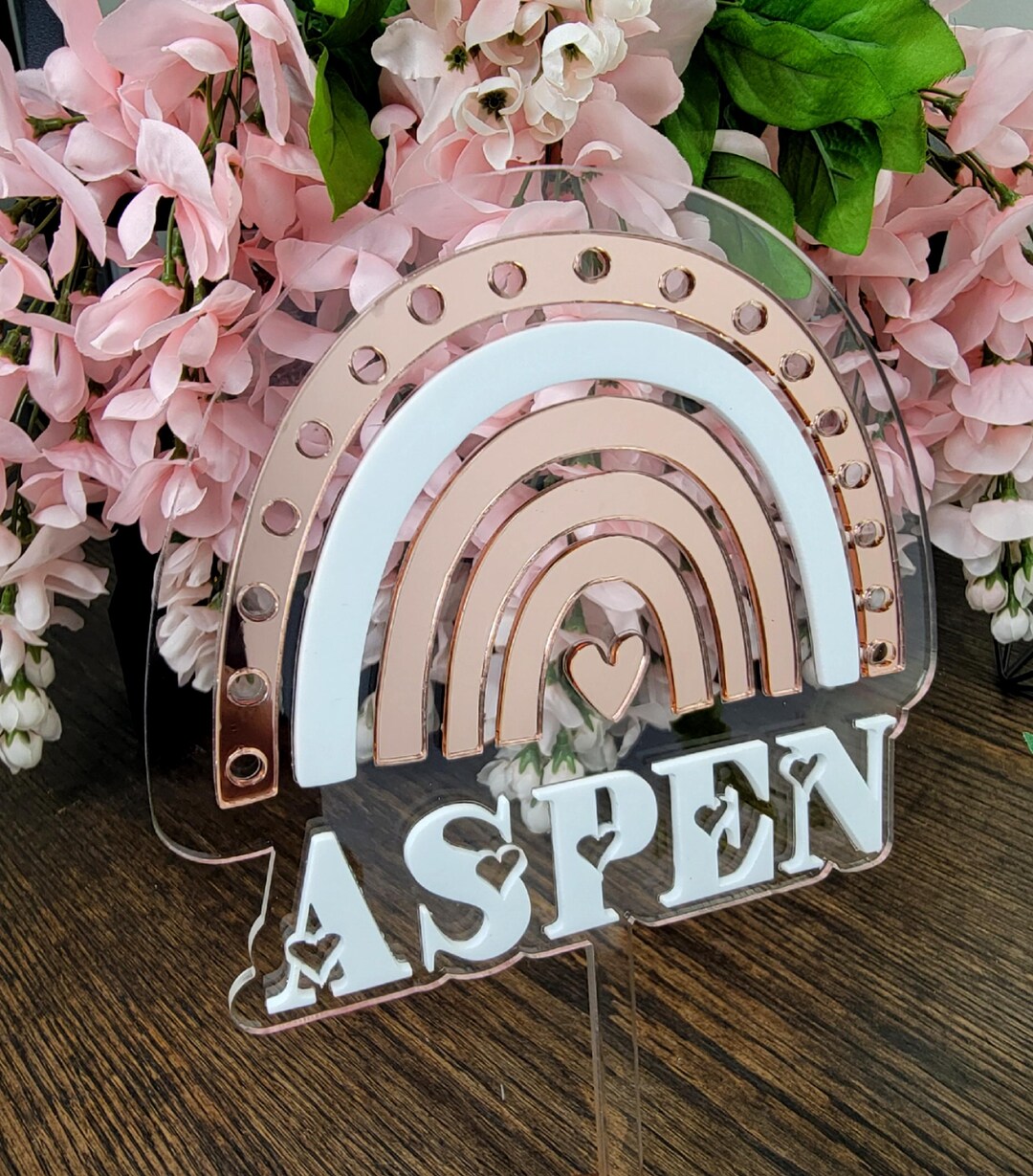 Custom Kids Cake Topper , Happy Birthday, Cake Topper, Rustic Wedding ...