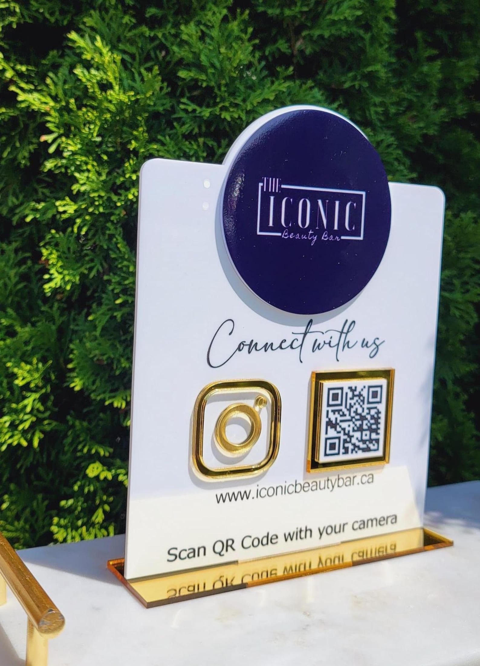 Letrero de negocios con código QR múltiple para Instagram, Facebook ...