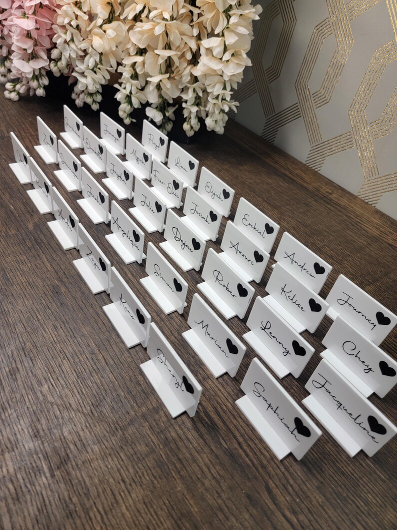 Wedding Place Cards, Laser Cut Names Card, Guest Names, Weddings Place ...