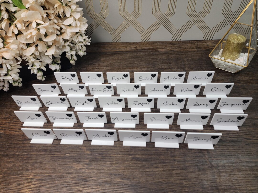 Wedding Place Cards, Laser Cut Names Card, Guest Names, Weddings Place ...