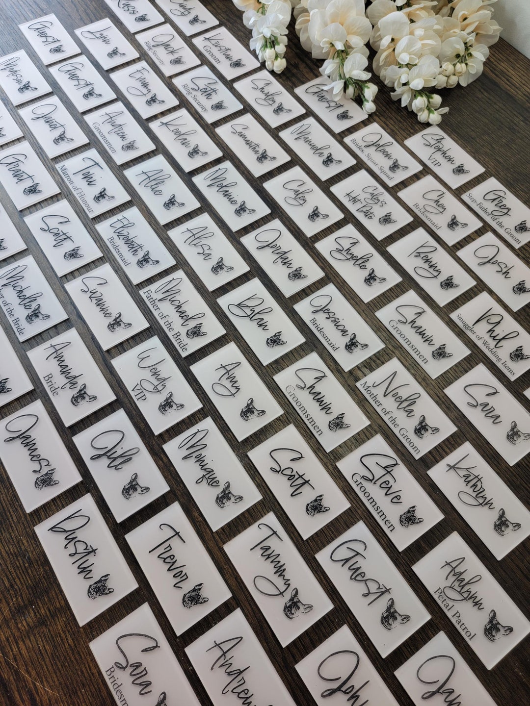 Wedding Place Cards, Laser Cut Names Card, Guest Names, Weddings Place ...