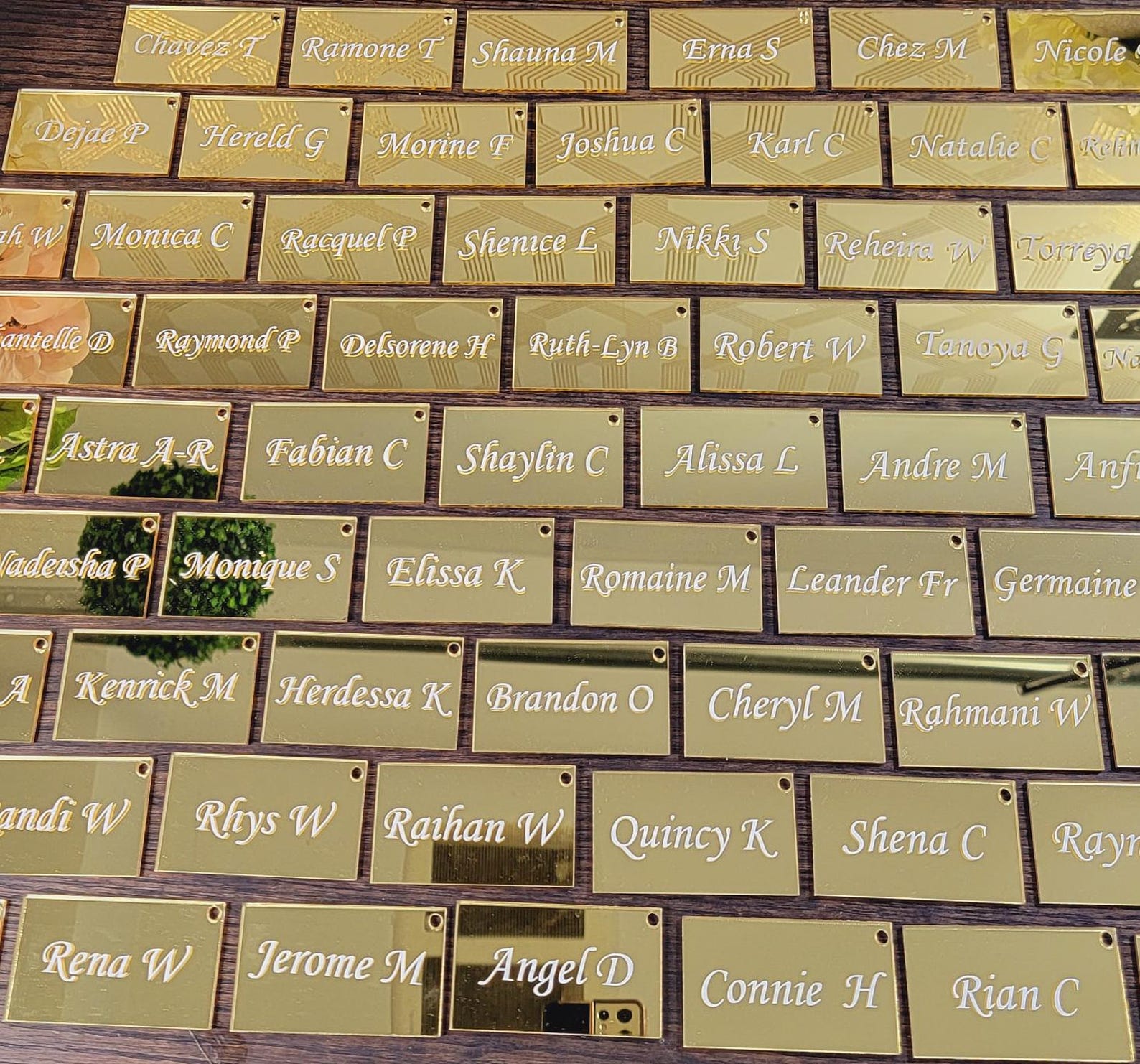 Wedding Place Cards, Laser Cut Names Card, Guest Names, Weddings Place ...