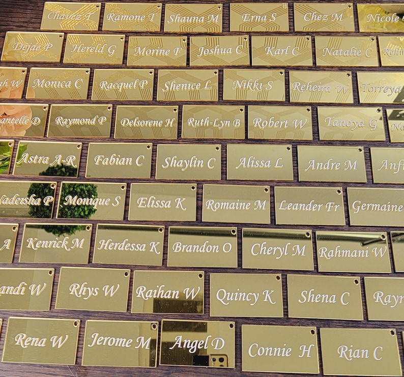 Wedding Place Cards, Laser Cut Names Card, Guest Names, Weddings Place ...