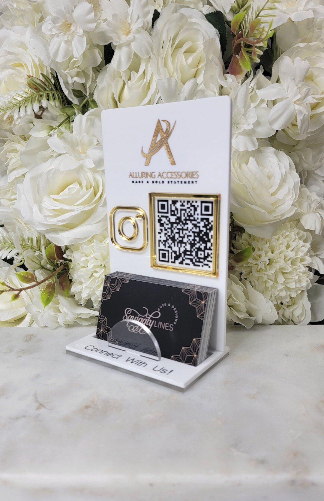 Acrylic QR Code Sign Business Instagram Facebook Social Media Sign ...