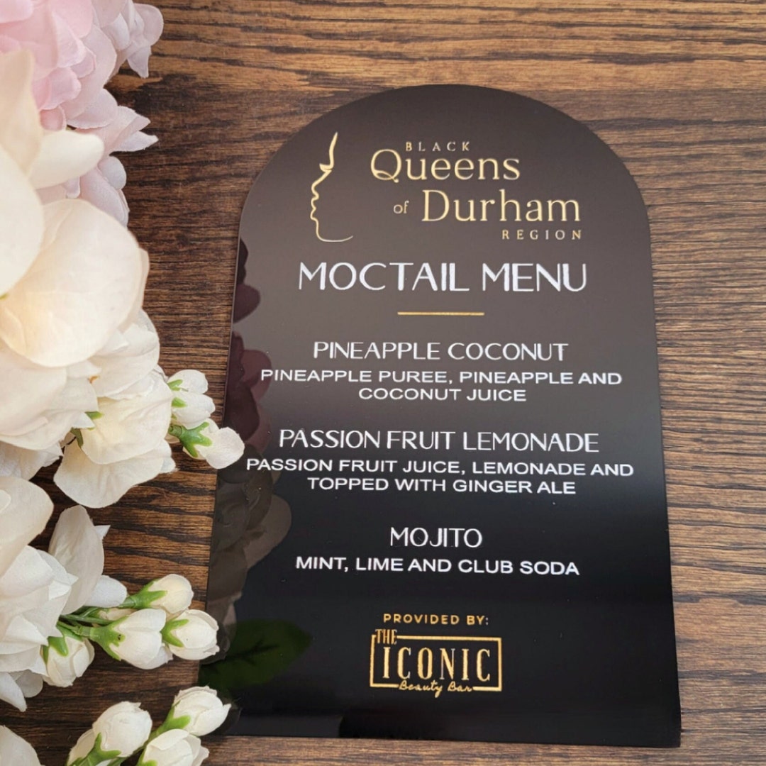 Acrylic Bar Menu | Arch Bar Menu | Custom Drinks Menu | Bar Menu ...