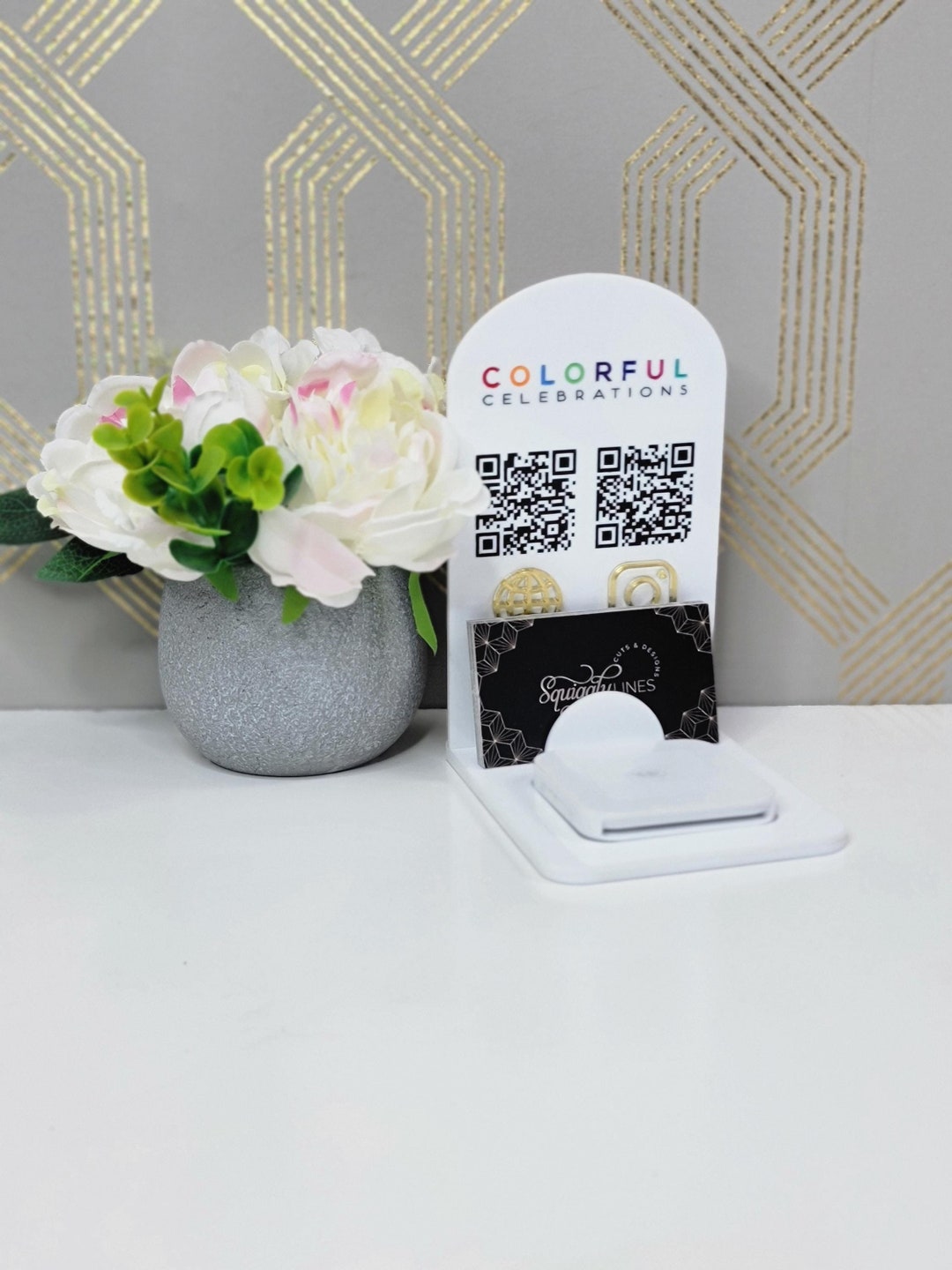 Square Dock | Mini Acrylic QR Code Sign Business Instagram Facebook ...