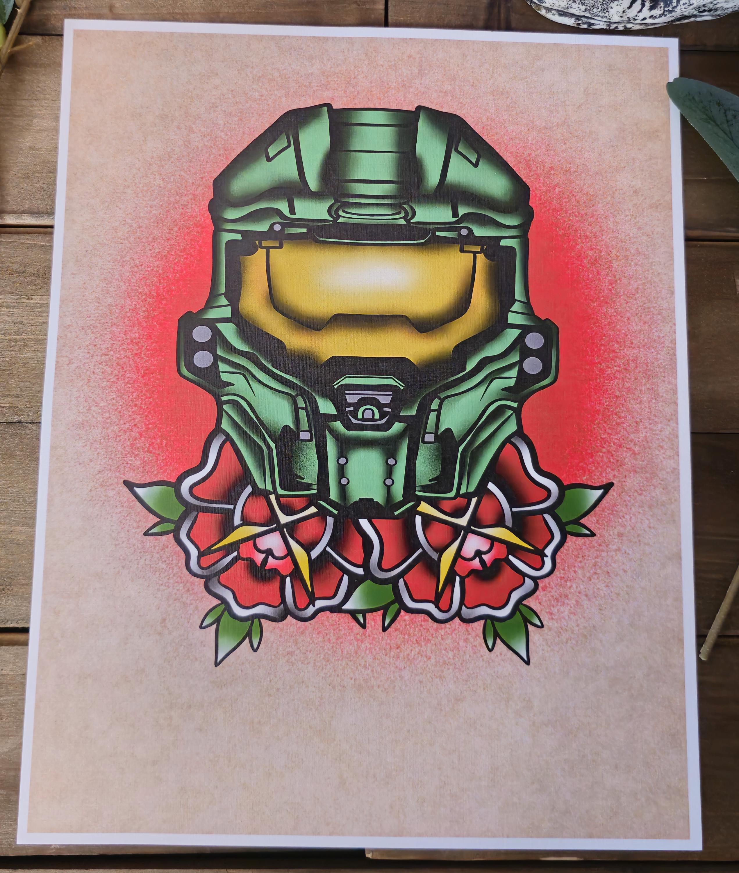 Halo Master Chief Helmet Drawing
