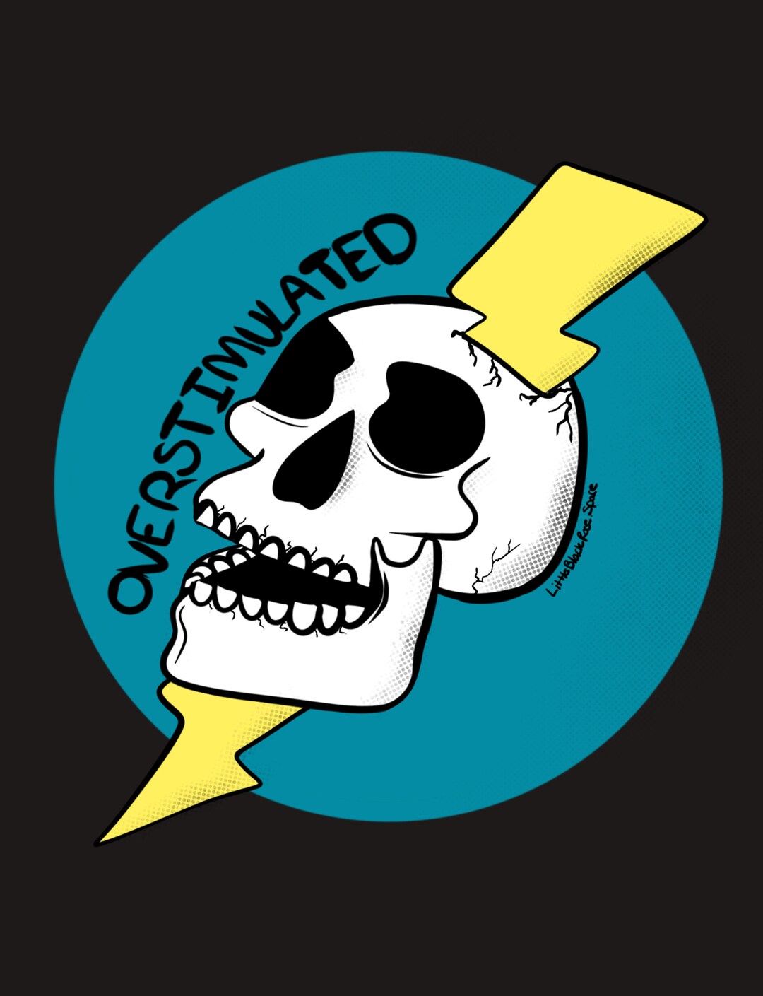 Overstimulated Physical 8 X 10 Art Print, Overstimulated Art, Skull Art ...
