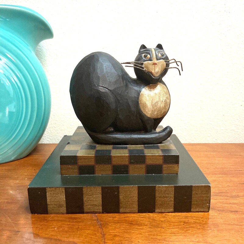 Checkerboard Cat - Etsy
