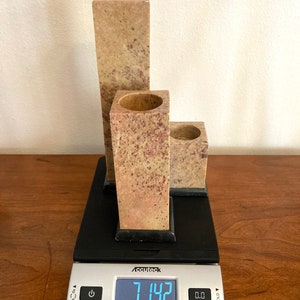 Beautiful Vintage Minimalist Cube Column Ceylon Granite Votive ...